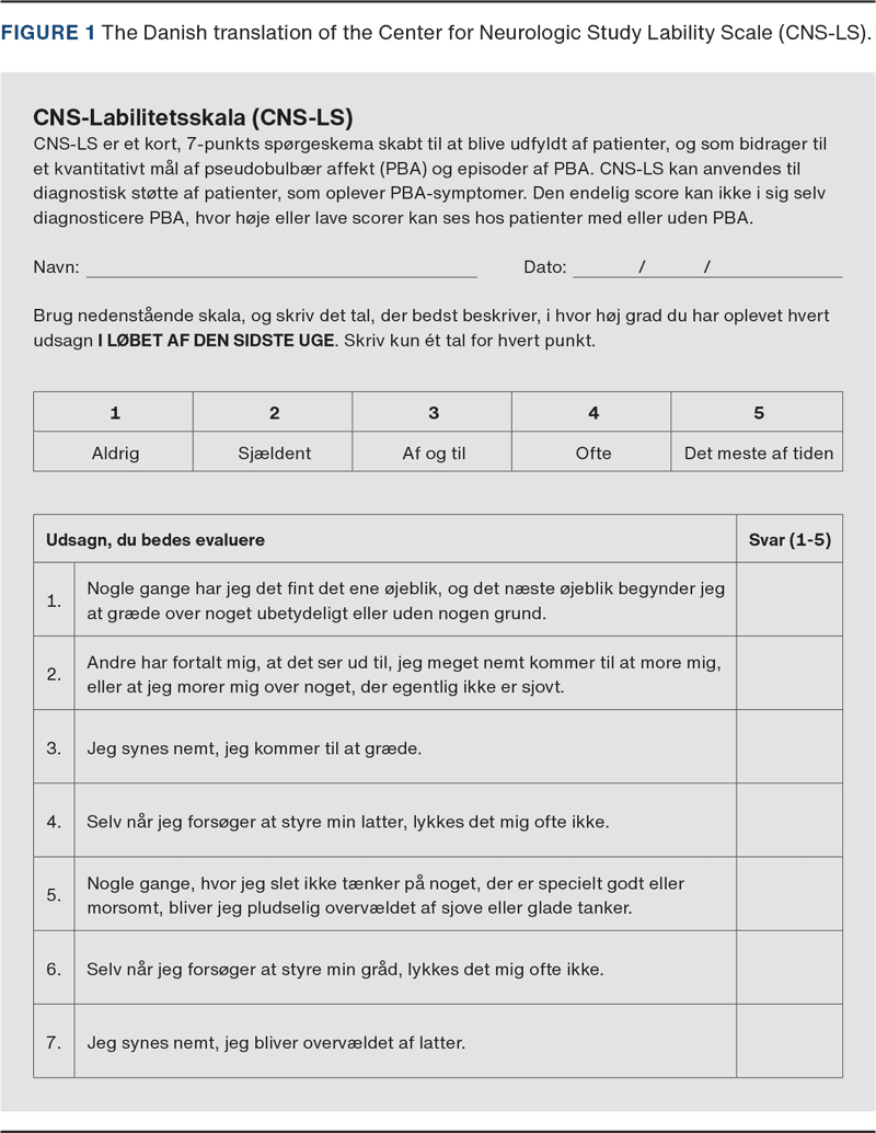 An adapted Danish translation of the Center for Neurologic Study ...