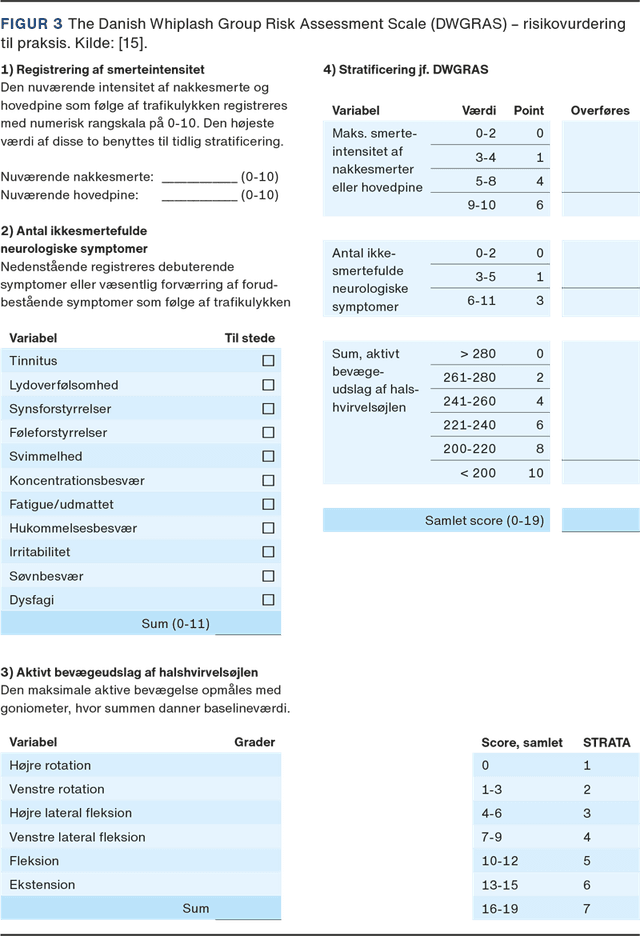Systematisk diagnostik og dokumentation ved whiplash | Ugeskriftet.dk