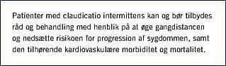 Claudicatio intermittens | Ugeskriftet.dk