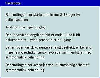 Grazax - tabletten mod græspollenallergi | Ugeskriftet.dk