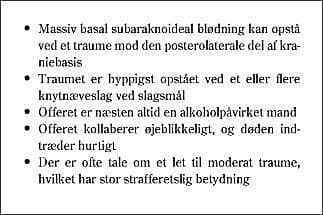 Traumatisk basal subaraknoideal blødning | Ugeskriftet.dk