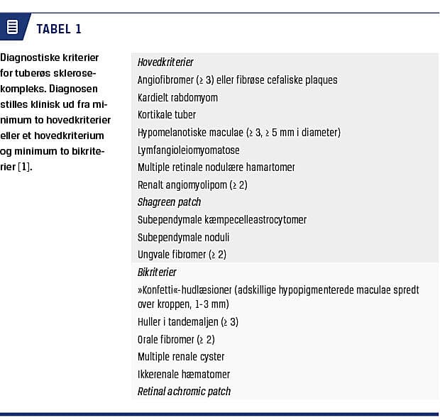 Atypisk præsentation af tuberøs sklerose | Ugeskriftet.dk