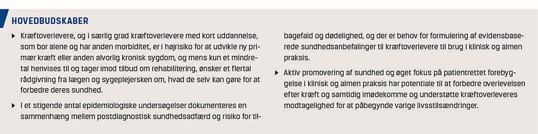 Ti anbefalinger til kræftpatienter til understøttelse af sundhedsfremme og patientrettet ...