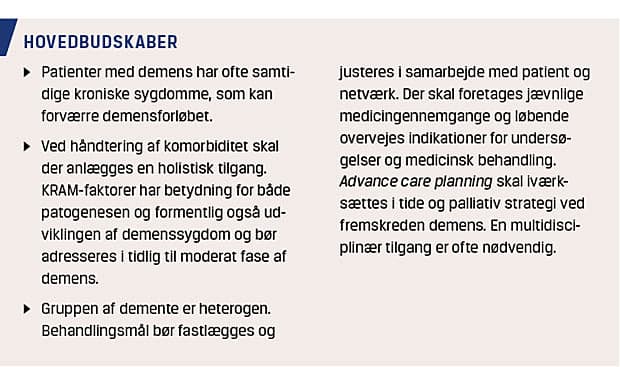 Behandling af kroniske sygdomme hos patienter med demens | Ugeskriftet.dk