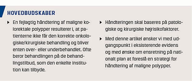 Håndtering af uventet cancer i lokalresecerede kolorektale polypper ...