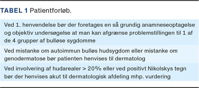 Diagnostik af bulløse hudsygdomme | Ugeskriftet.dk